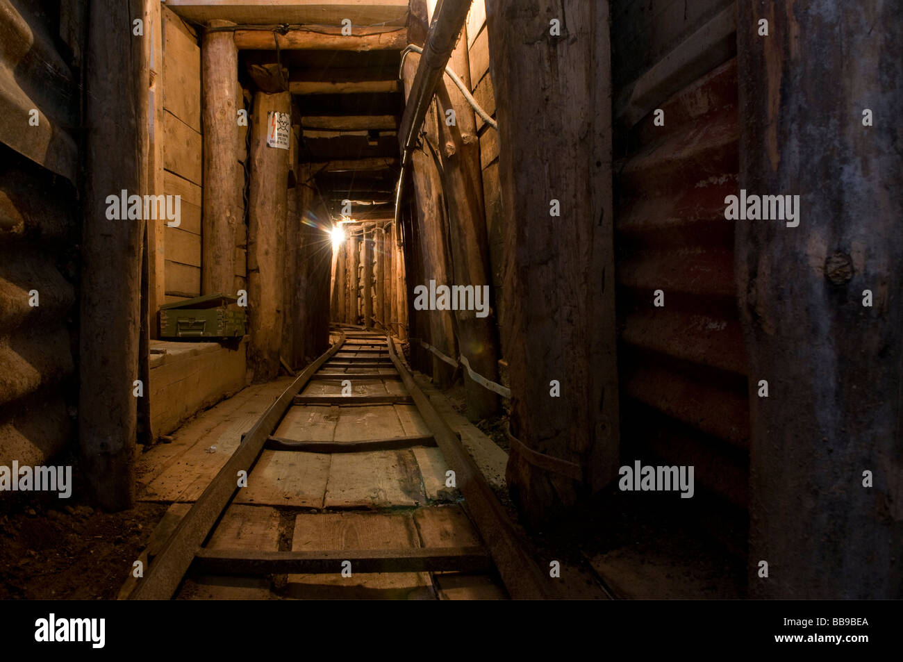 The tunnel in the Tunnel Museum also known as Tunel spasa constructed ...