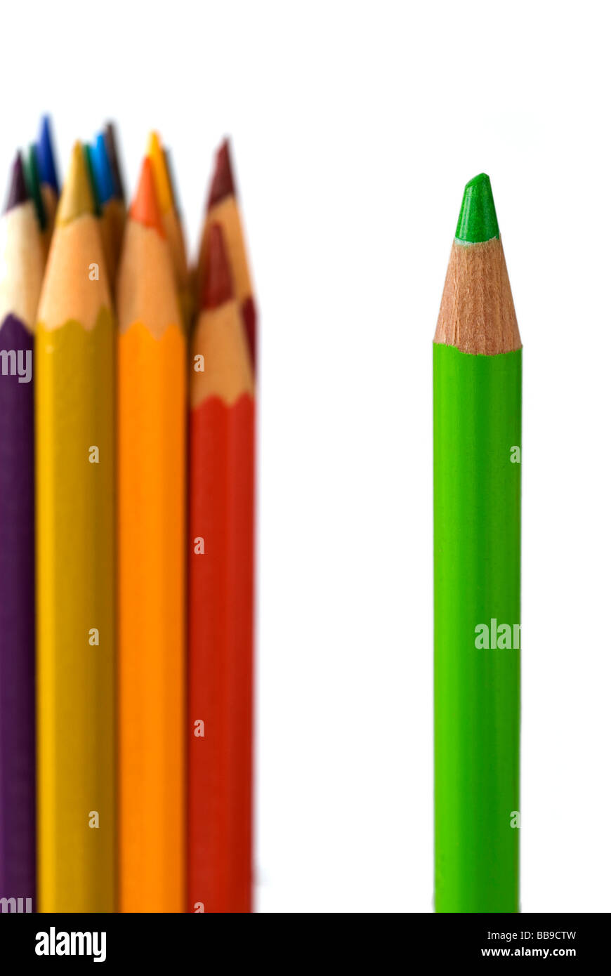 colored pencils, decision making Stock Photo - Alamy