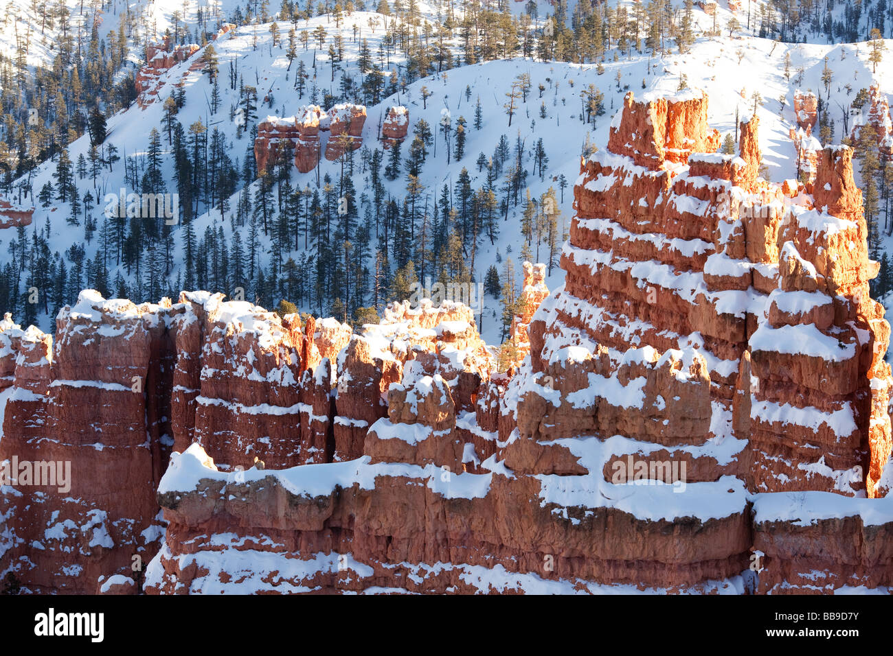 Bryce Canyon National Park in Winter Snow, Garfield County and Kane ...