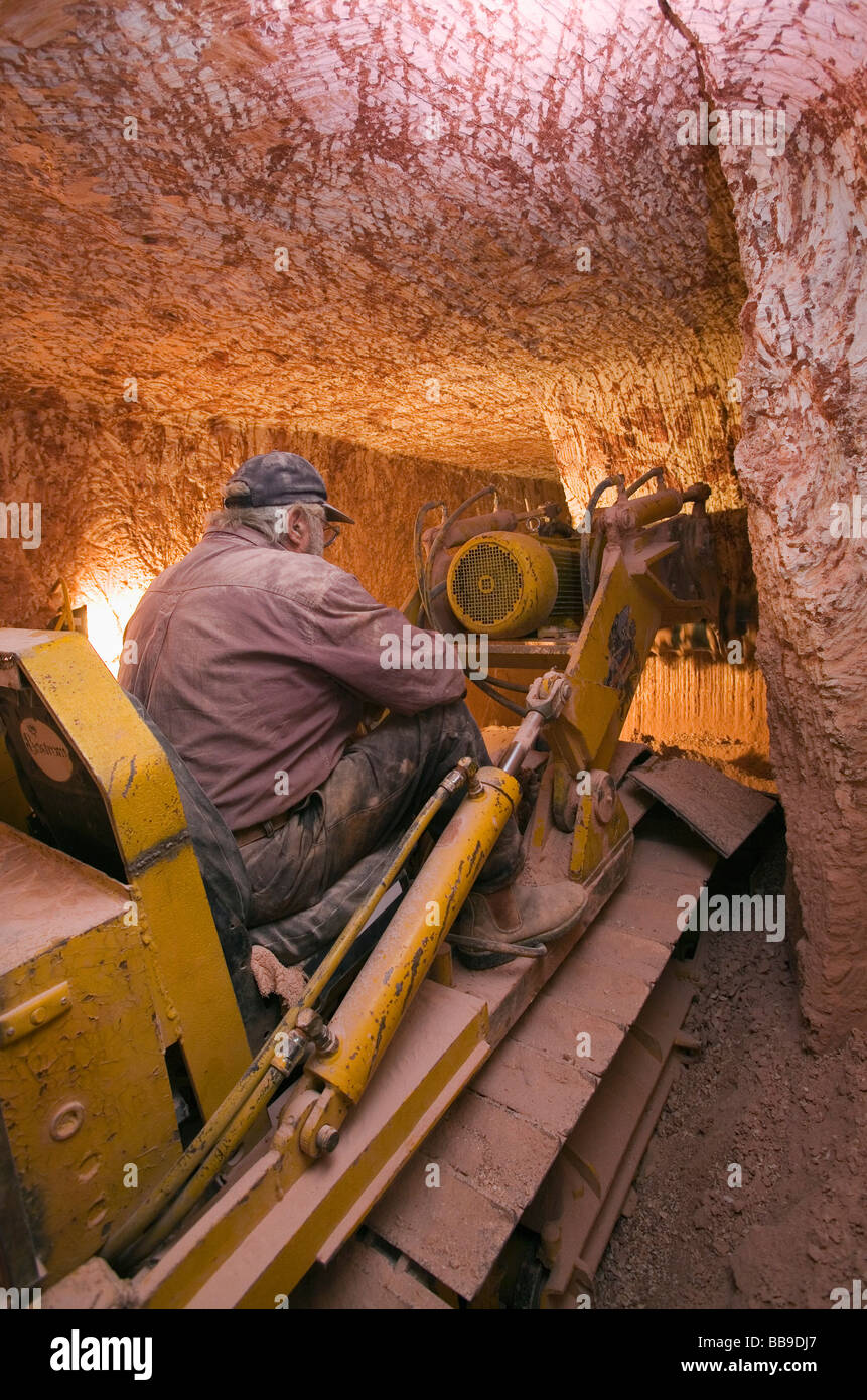 Tunneling machine on a drive (digging a horizontal tunnel) along the ...