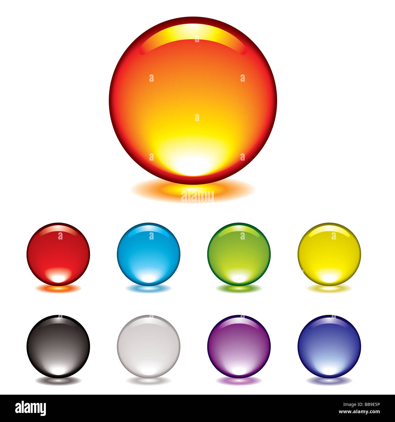 round gel button icon with glow and drop shadow Stock Photo - Alamy