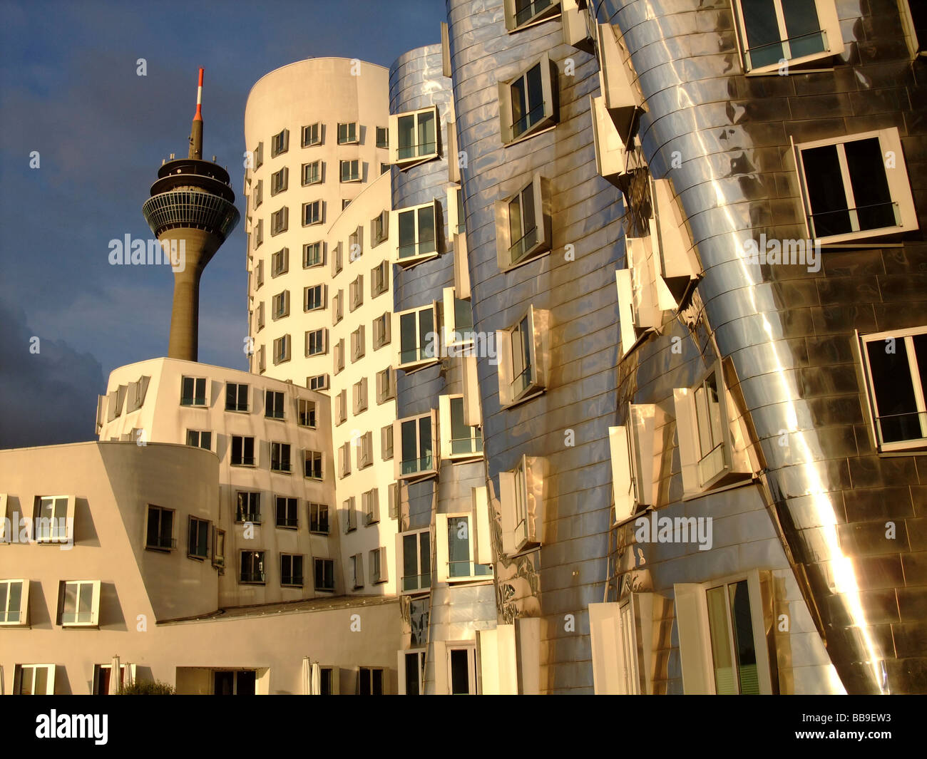 The Neuer Zollhof buildings by the architect Frank Gehry at the ...