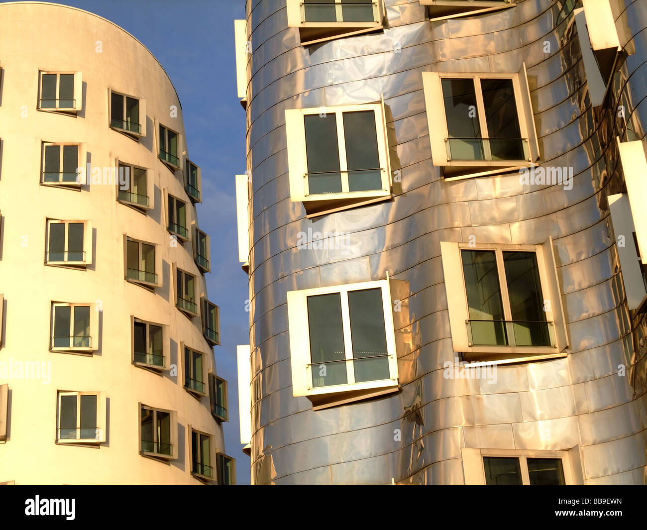The Neuer Zollhof buildings by the architect Frank Gehry at the ...