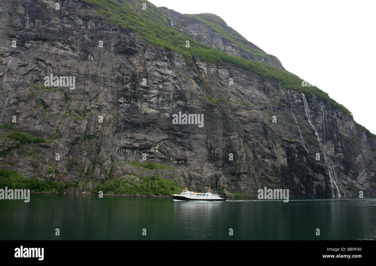 Fjord landscape with sea and boat hi-res stock photography and images ...