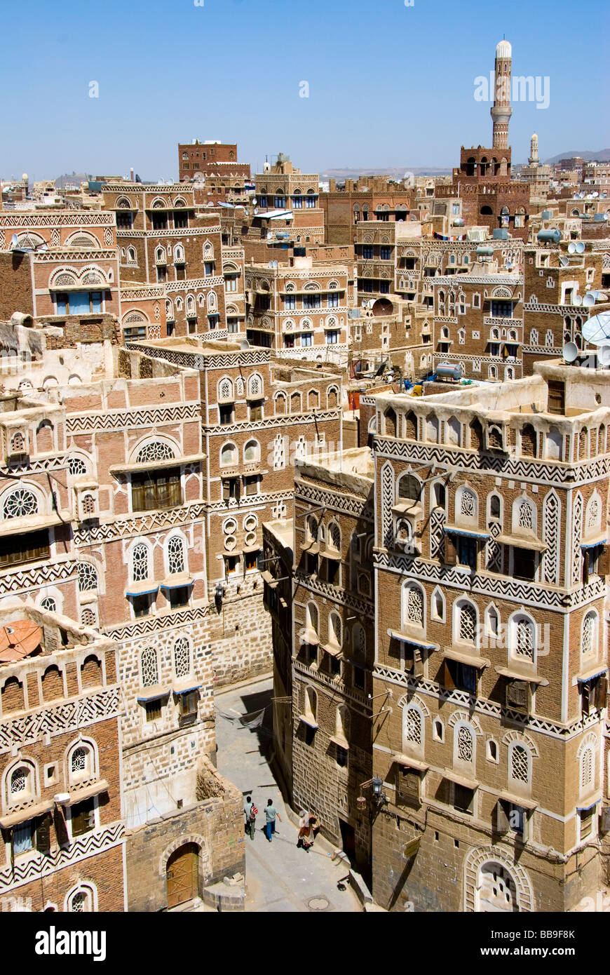 Yemen, Sanaa, ancient arab city, traditional architecture Stock Photo ...