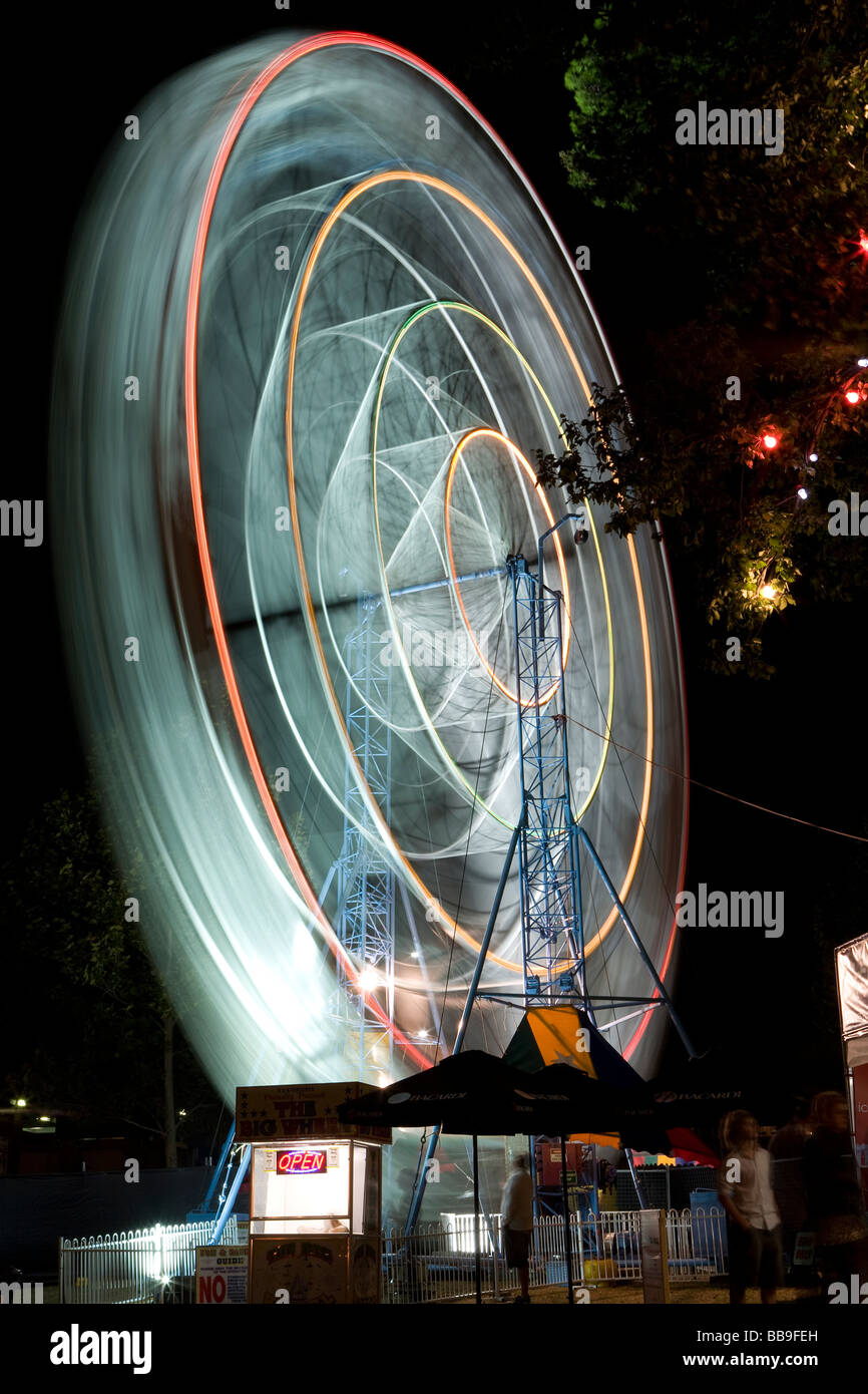 Circus ferris wheel at night Stock Photo - Alamy