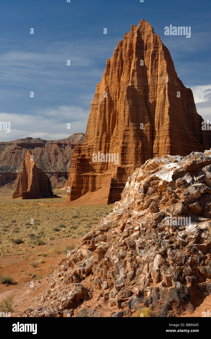 Temple of the Sun and Temple of the Moon Capitol Reef National Park ...