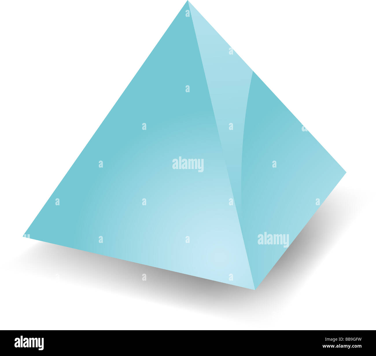 Blank empty 3d glossy pyramid shape illustration Stock Photo - Alamy