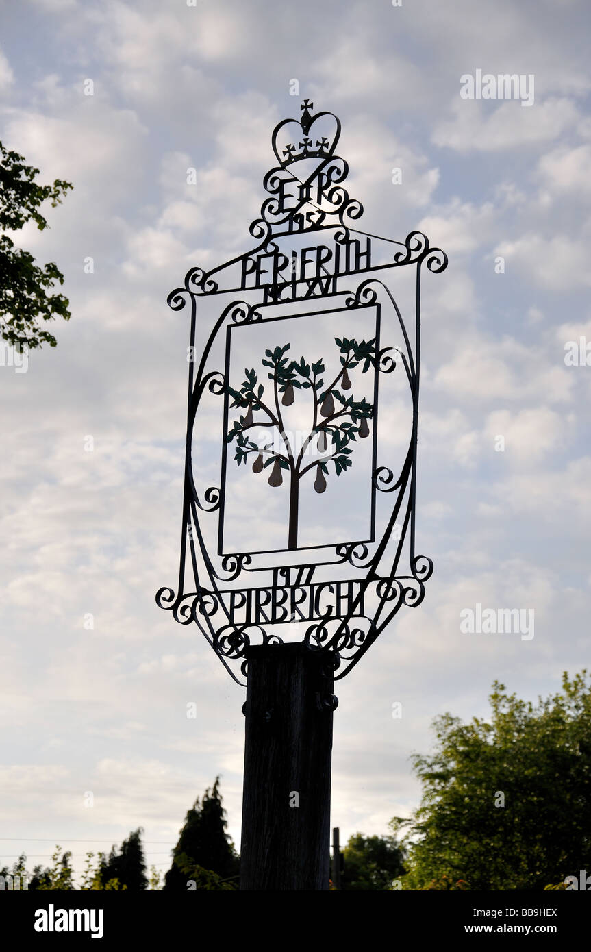 Village sign, Pirbright Green, Pirbright, Surrey, England, United ...