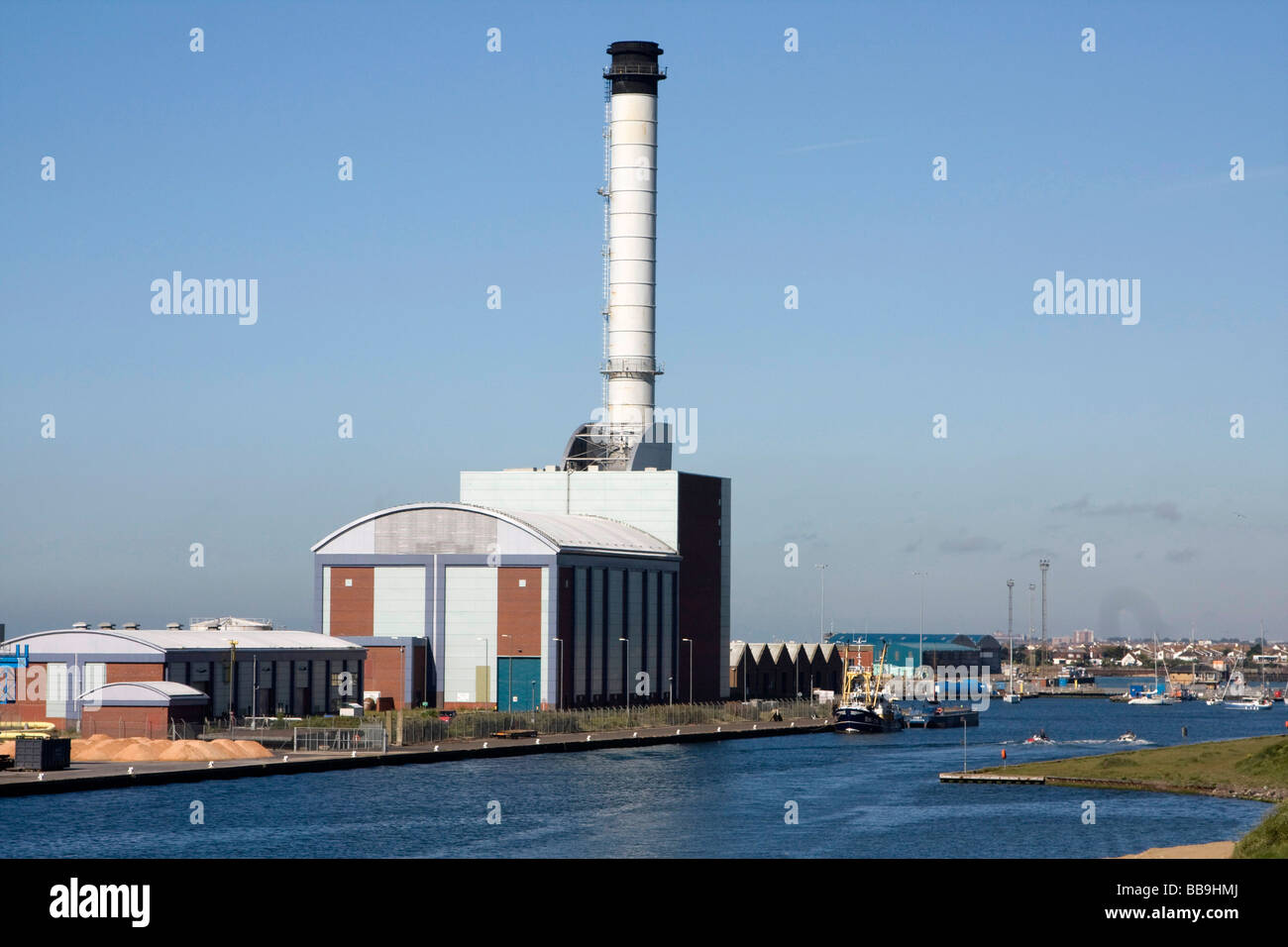 shoreham by sea power station industrial chimney quayside east sussex ...