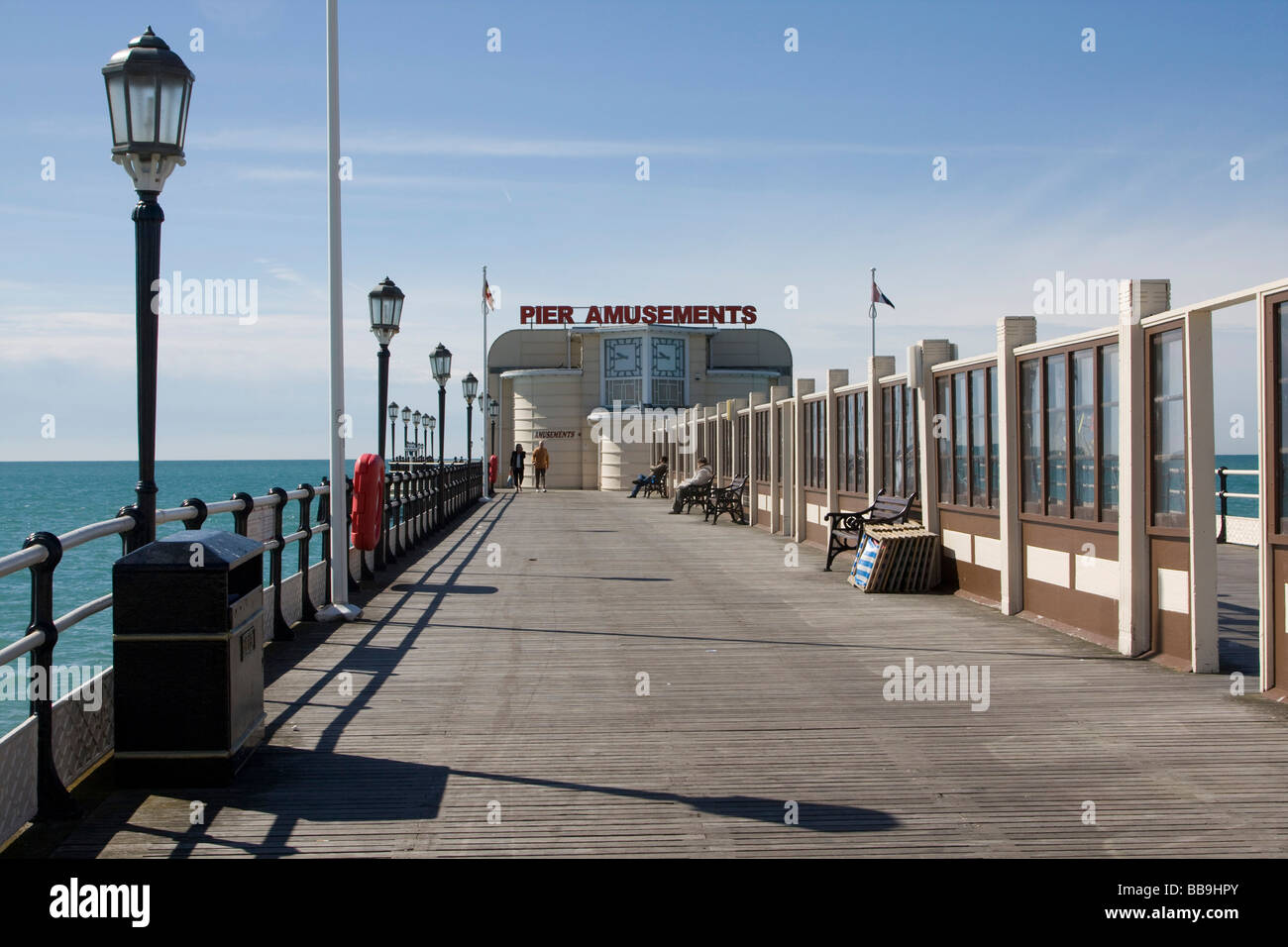 worthing pier seaside town sussex england uk gb Stock Photo - Alamy