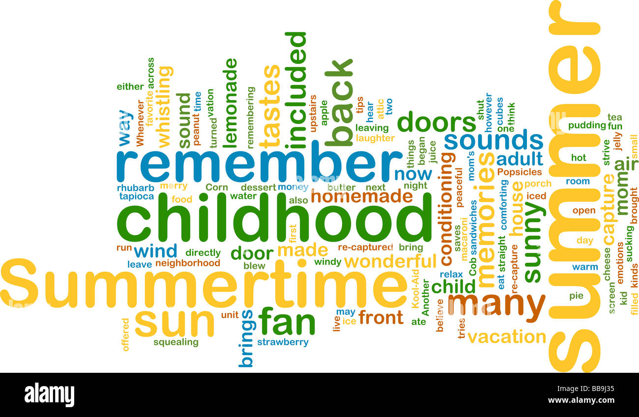 Word cloud concept illustration of summer season Stock Photo - Alamy