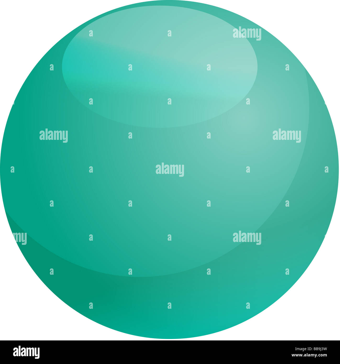 Illustration of blank glossy sphere with reflective surface Stock Photo ...