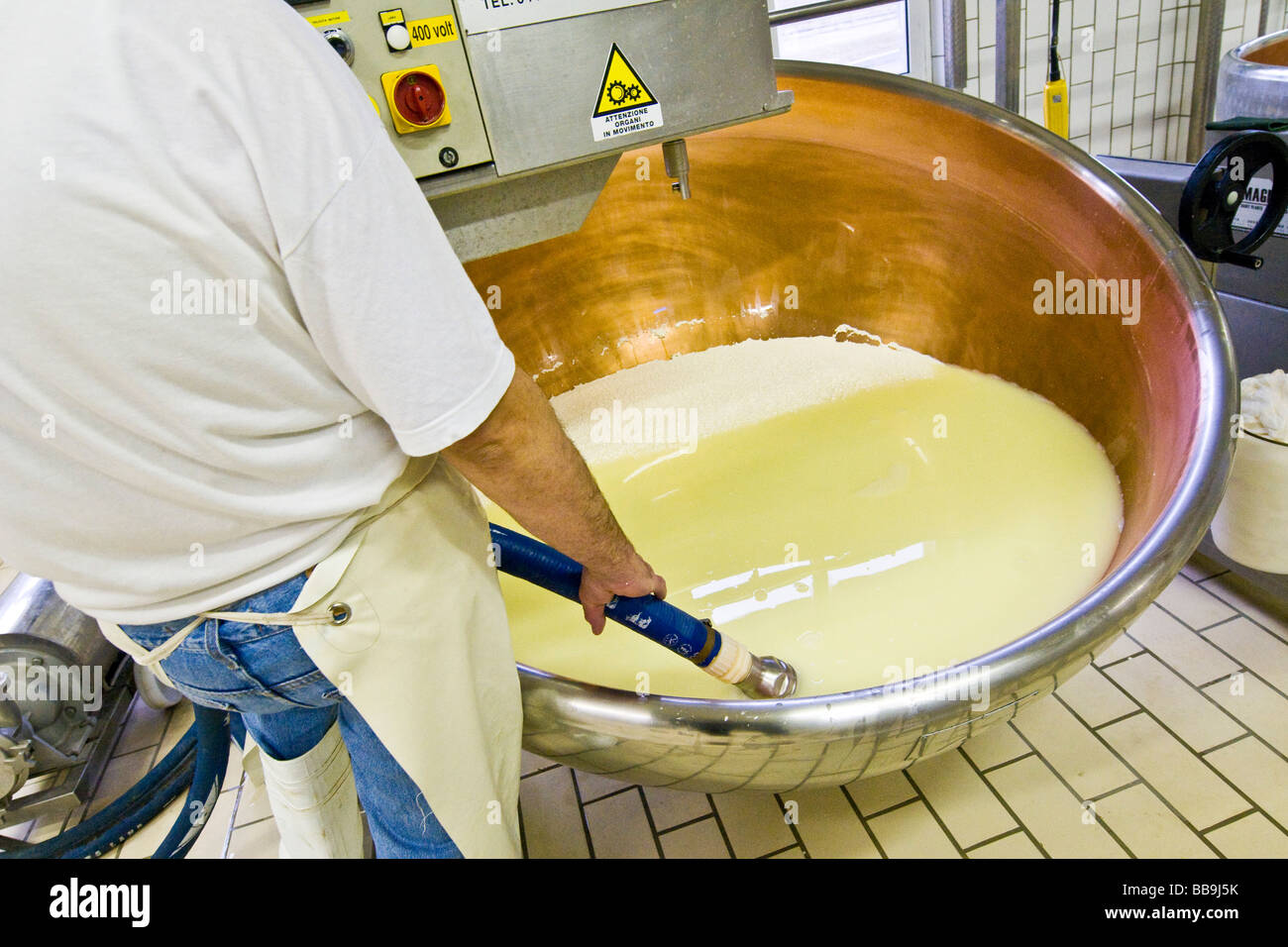 Cheese factory for the production of cheese Fontina Aosta Italy Stock ...
