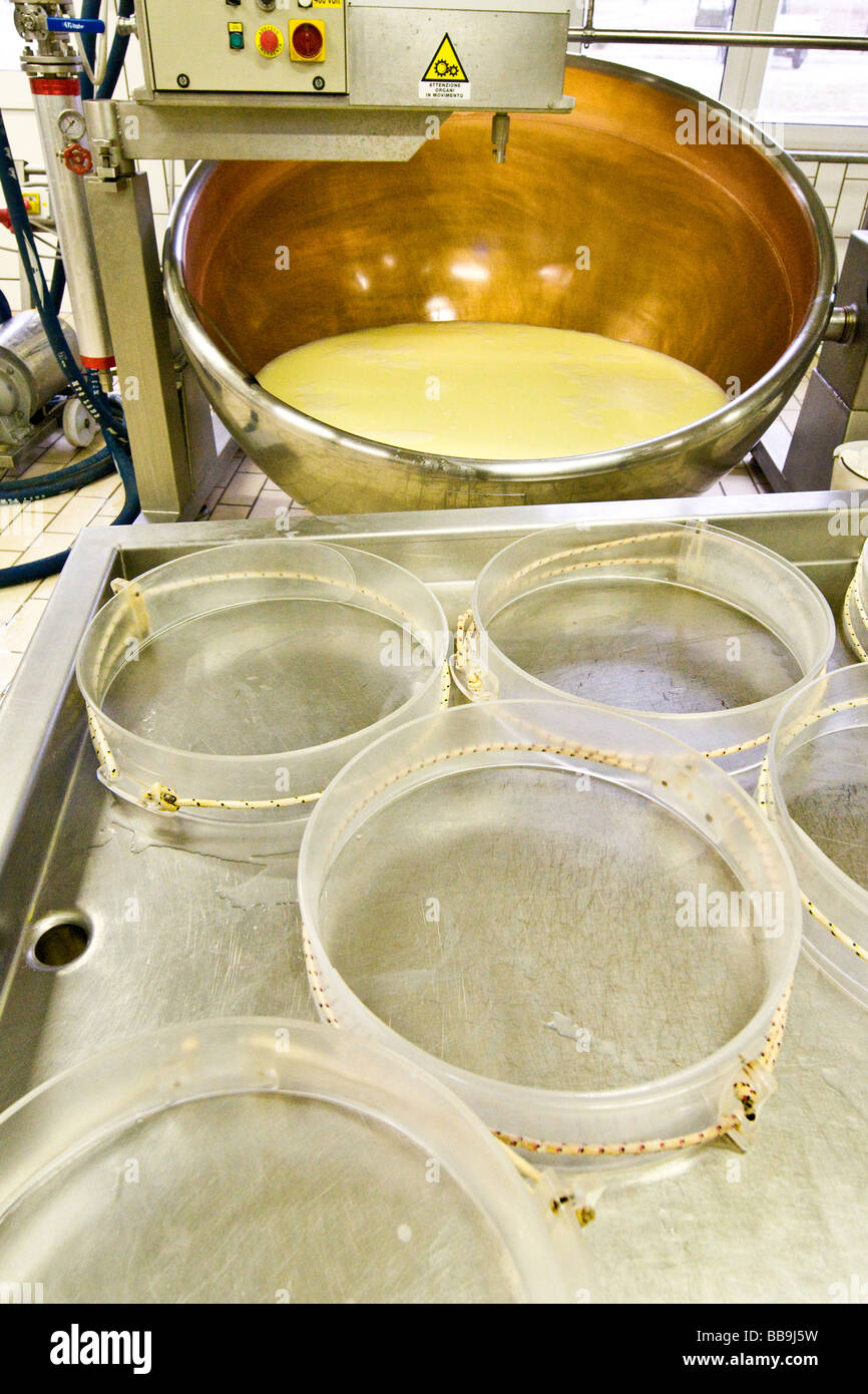 Cheese factory for the production of cheese Fontina Aosta Italy Stock ...