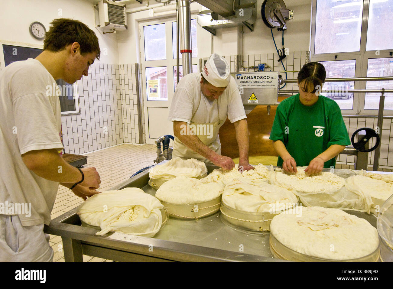 Cheese factory for the production of cheese Fontina Aosta Italy Stock ...