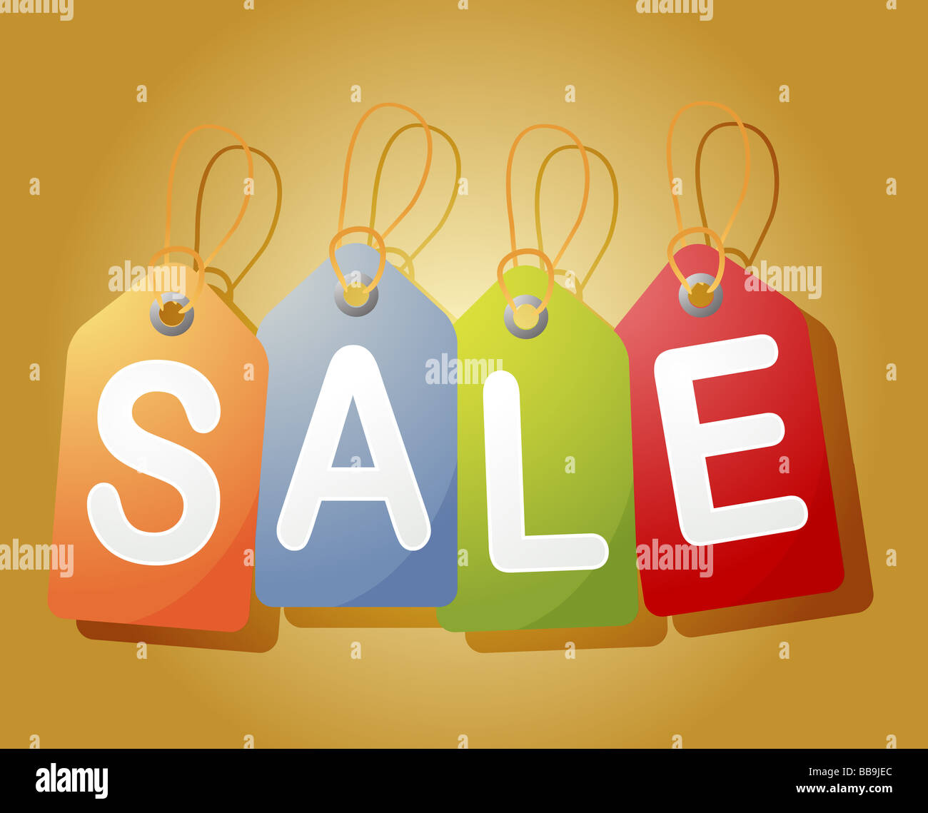 Set of price tags spelling out SALE Stock Photo - Alamy
