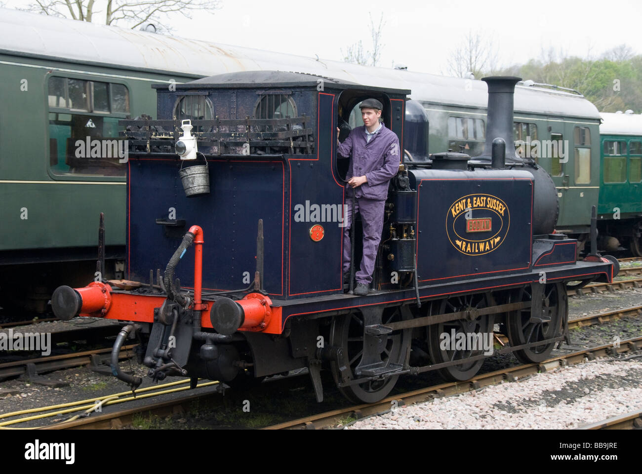 Terrier steam engine, Kent and East Sussex Railway, Tenterton, Kent ...