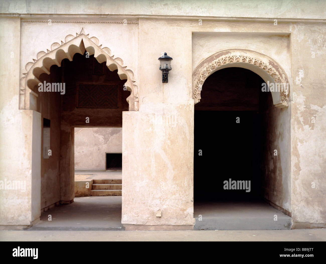 Doorways in the historical house of Shaikh Isa Bin Ali Al Khalifa in ...