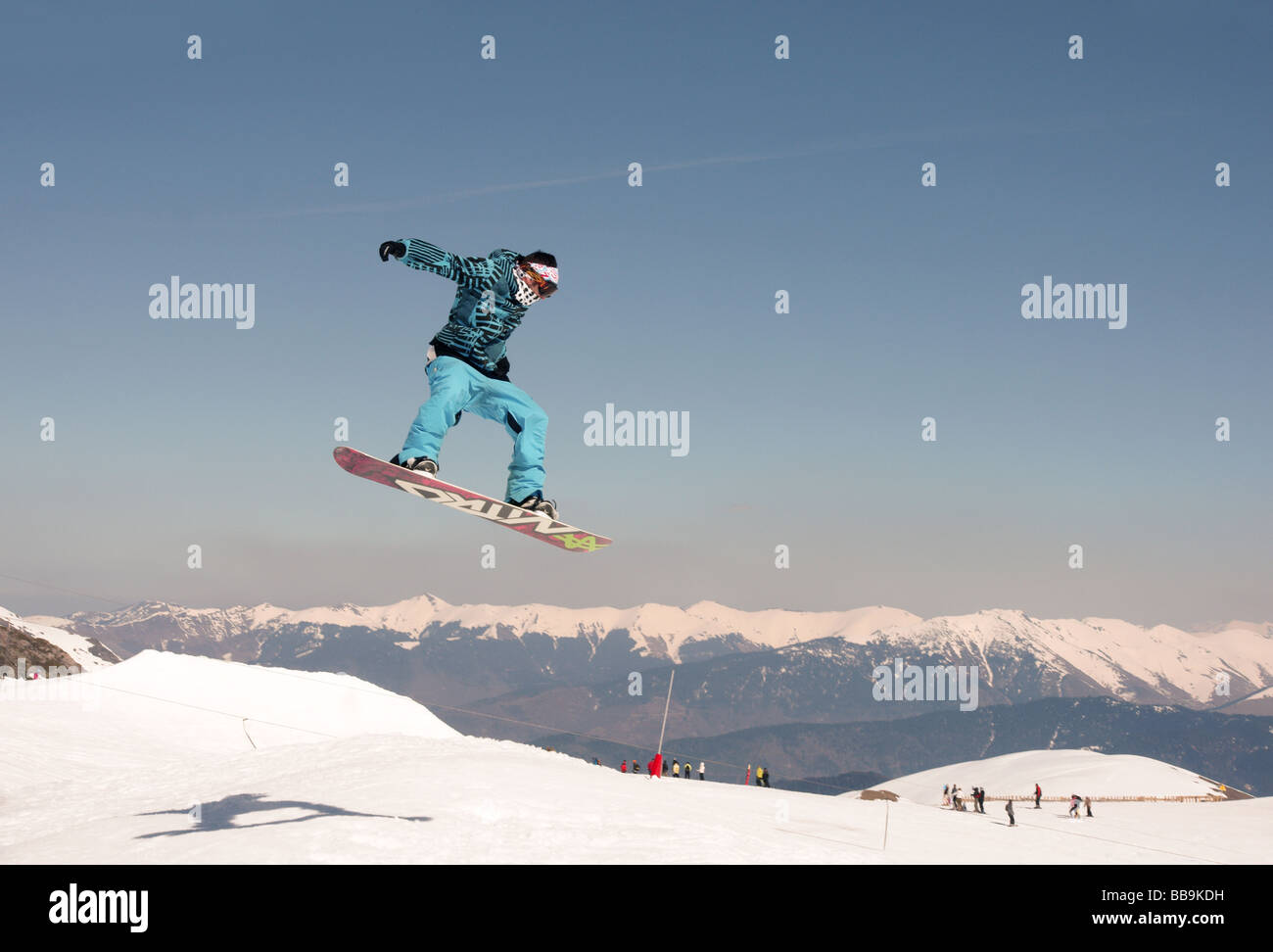 ;Winter Sports;Snow Boarder; Jumping Sequence No.7.;Male boarder about ...
