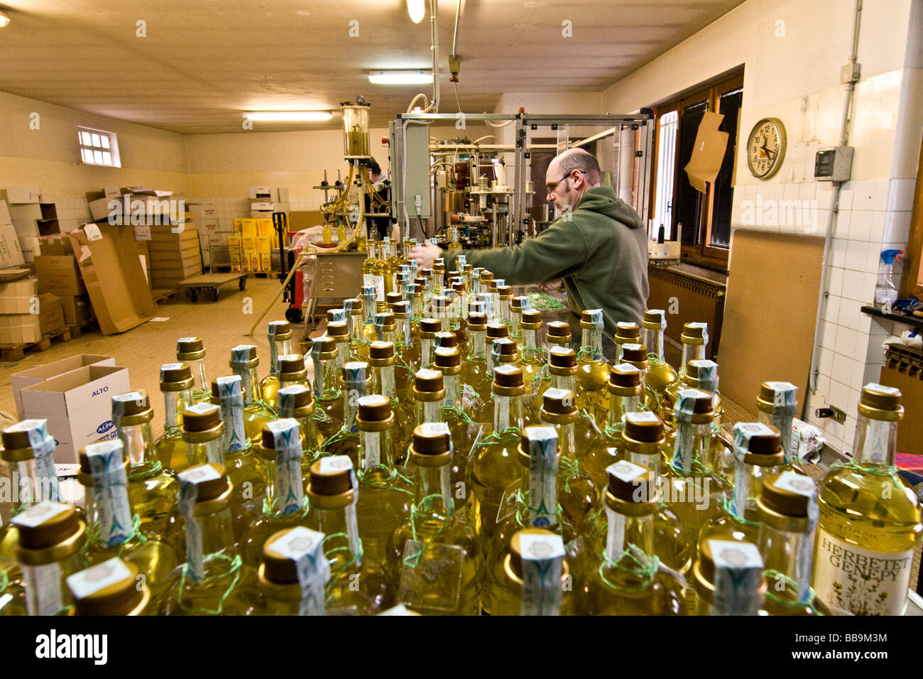 Alpe Distillery Production of Genepy Hone Aosta Italy Stock Photo - Alamy