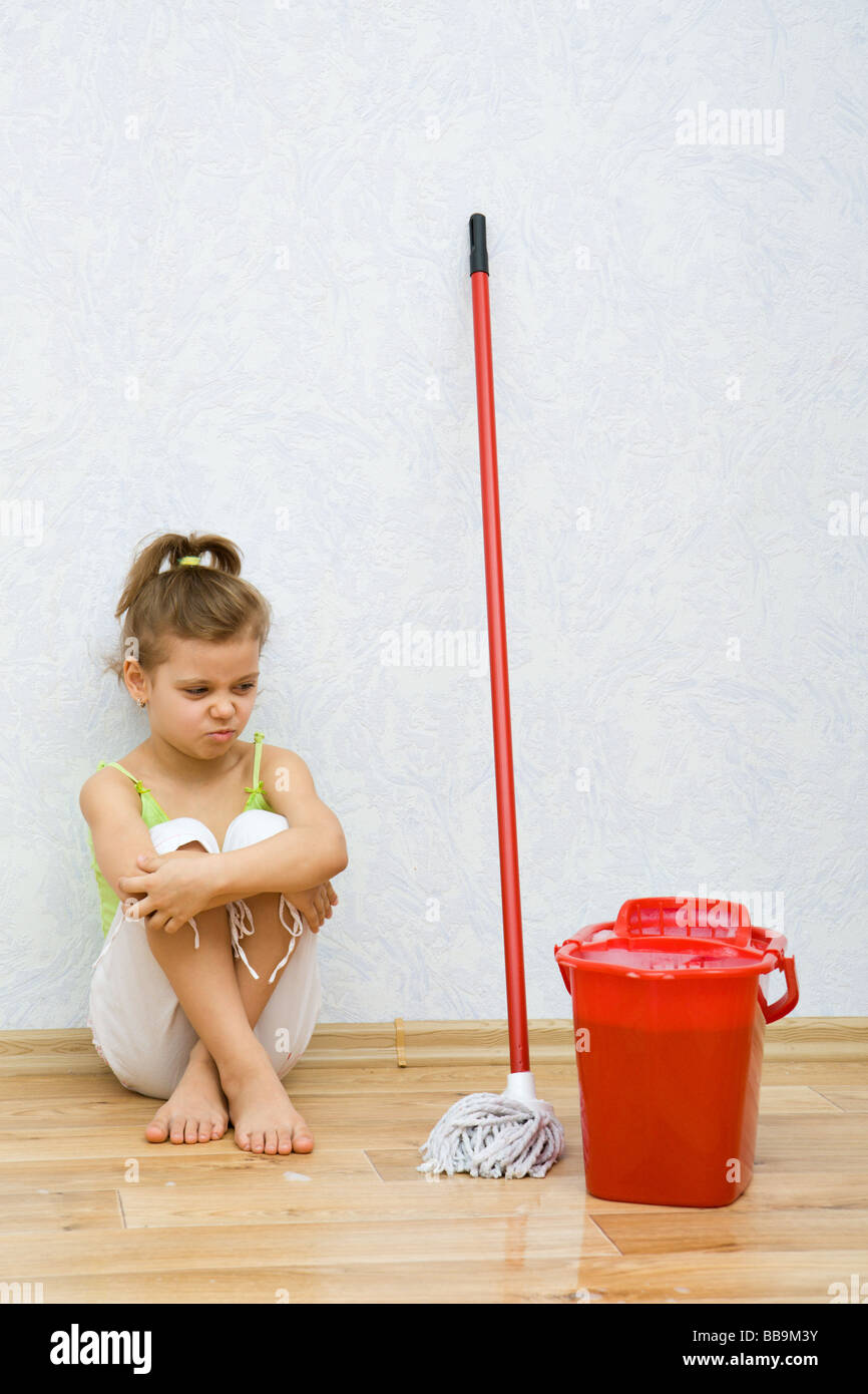 Mop girl hi-res stock photography and images - Alamy