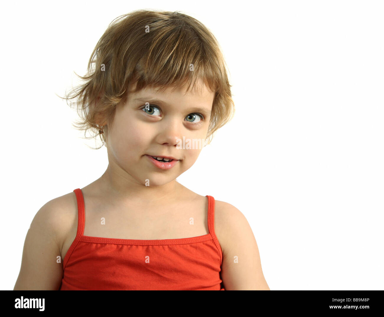 Pretty fun child look in to camera Stock Photo - Alamy