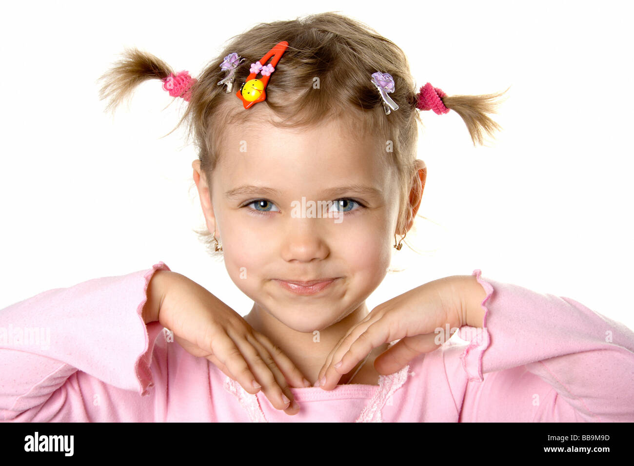 Pretty fun child look in to camera Stock Photo - Alamy