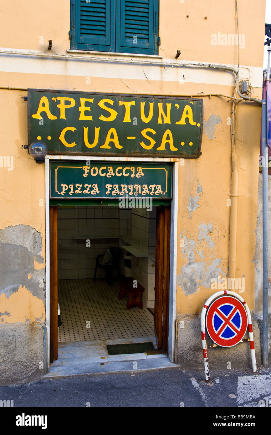 Focacceria to Boccadasse Genoa Italy Stock Photo - Alamy