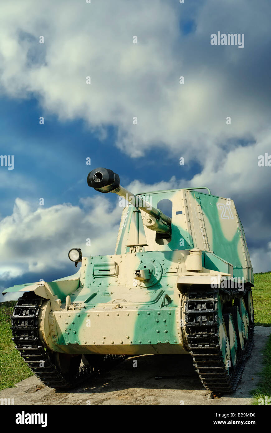 German 75 mm 38M Marder self propelled anti tank gun Stock Photo - Alamy