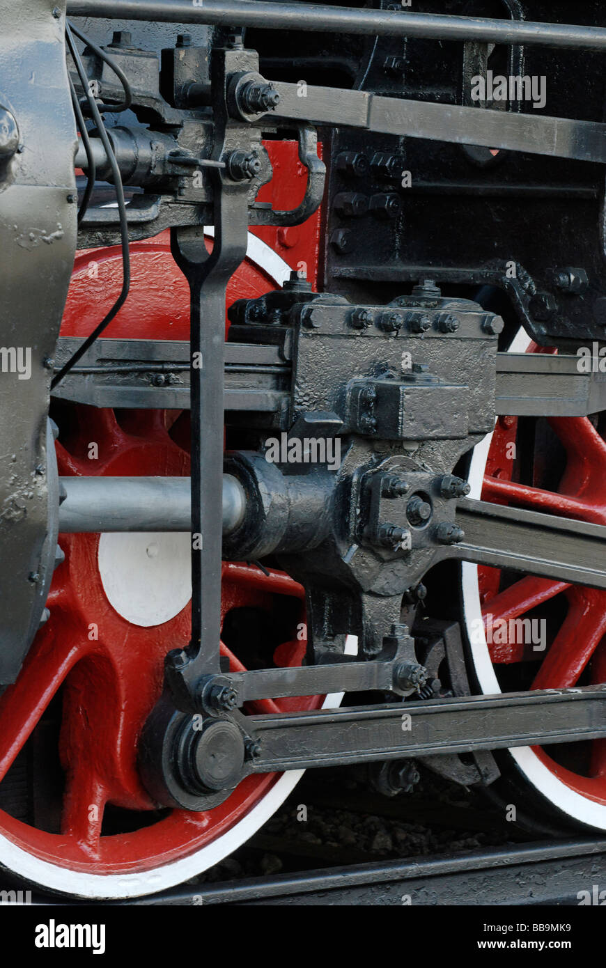 Steam locomotive iron wheels Stock Photo - Alamy