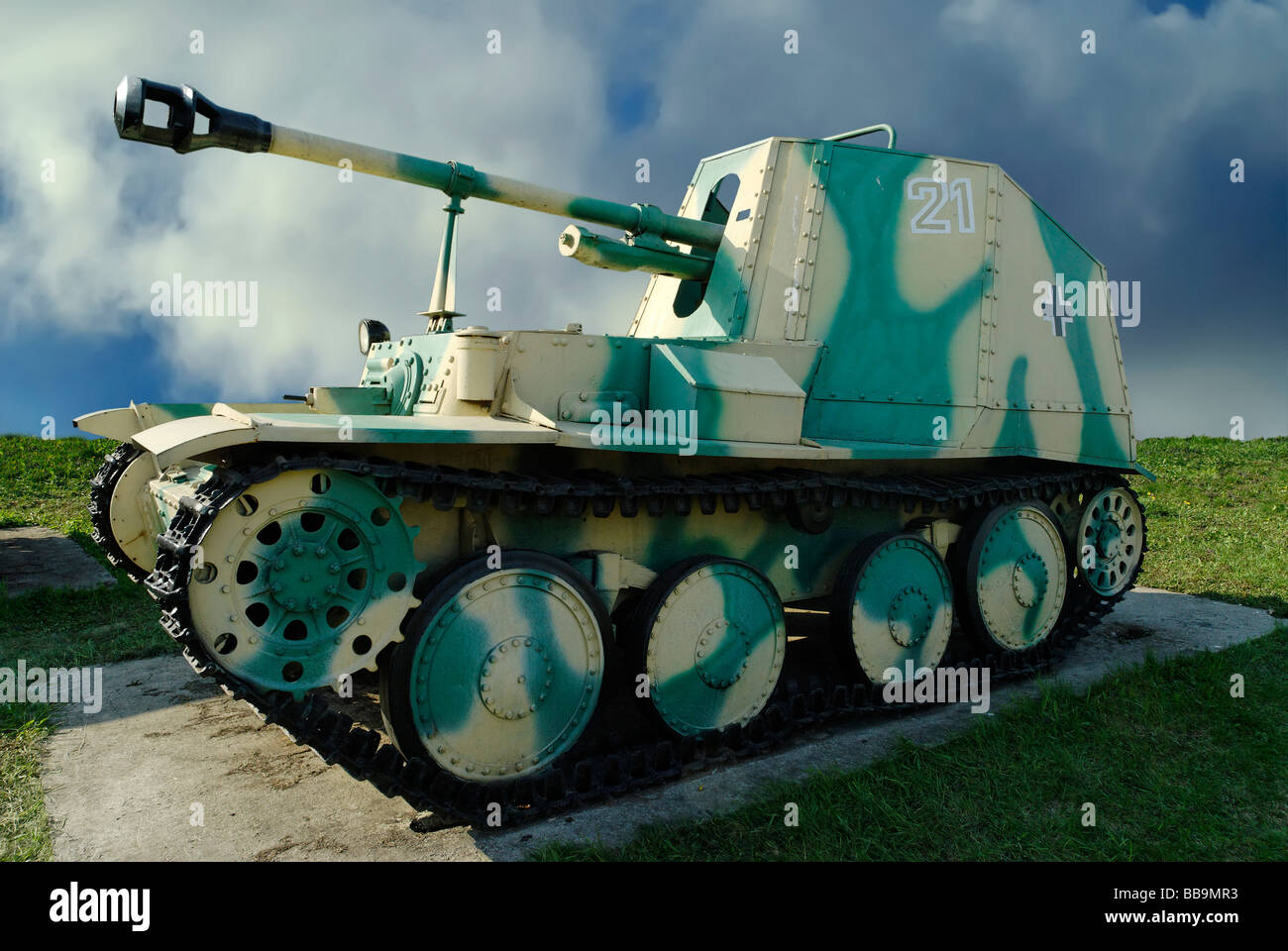 German 75 mm 38M Marder self propelled anti tank gun Stock Photo - Alamy