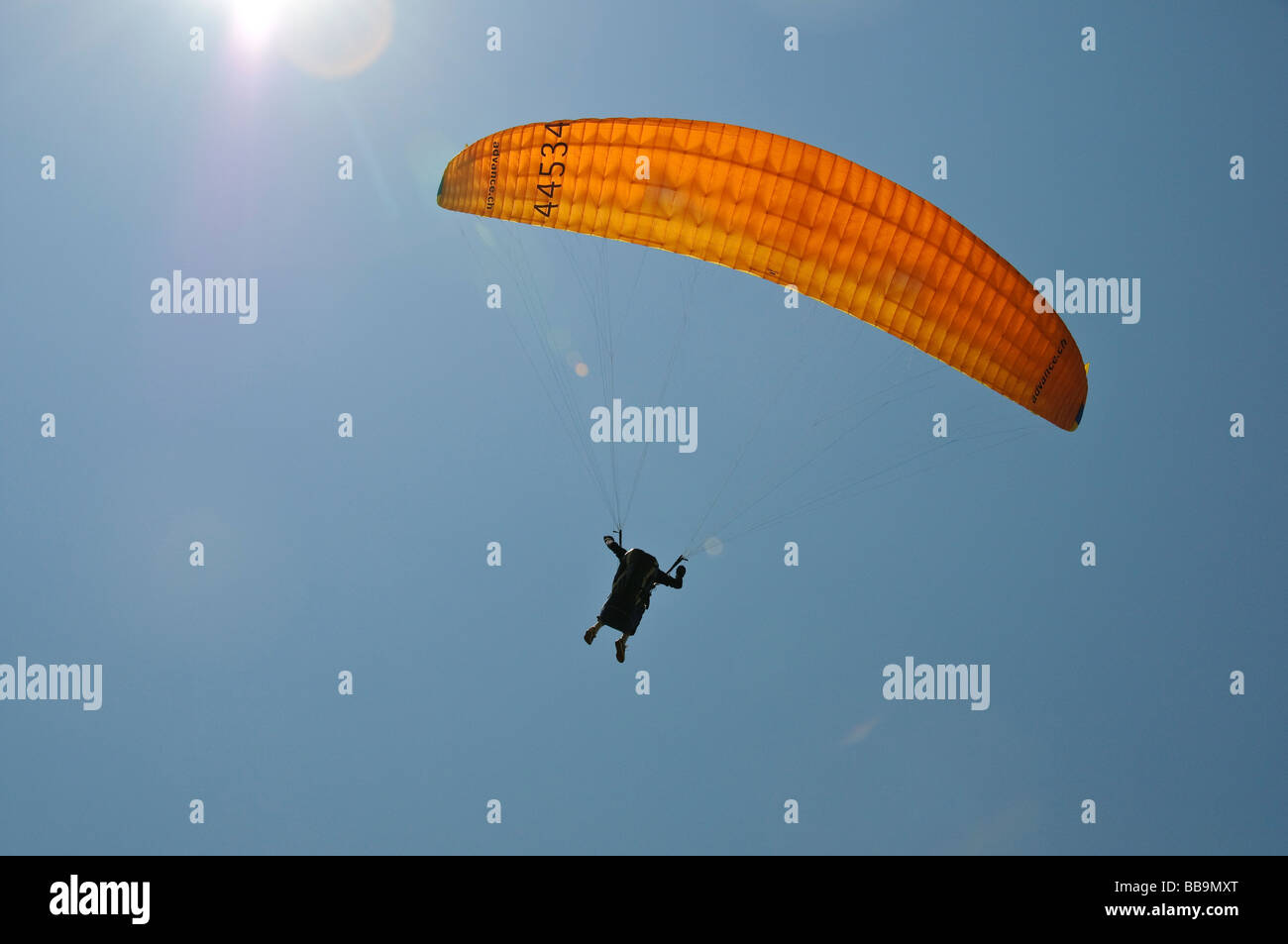 Israel Golan Heights paragliding Stock Photo - Alamy