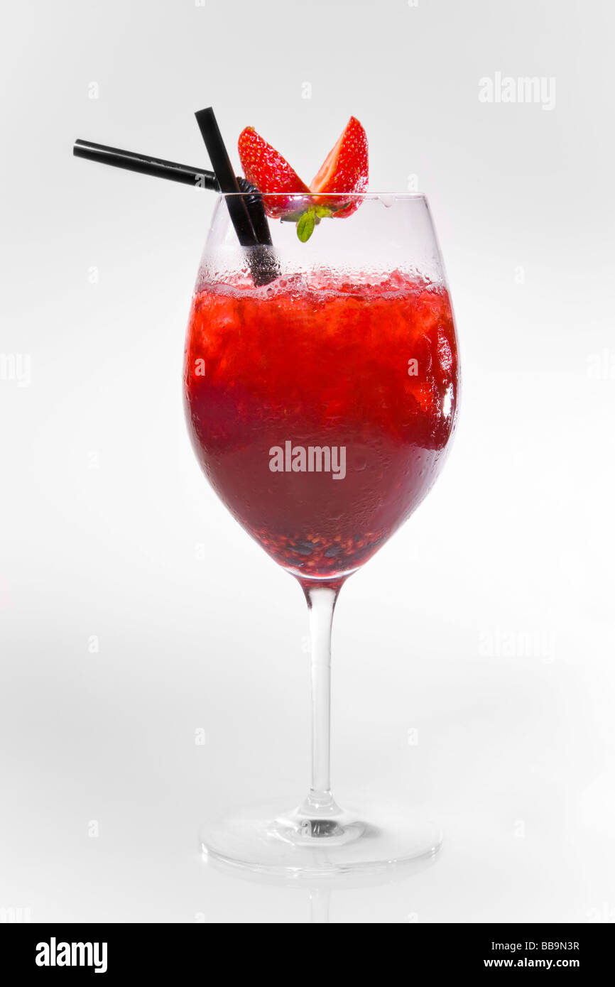Cocktail on white background Stock Photo - Alamy