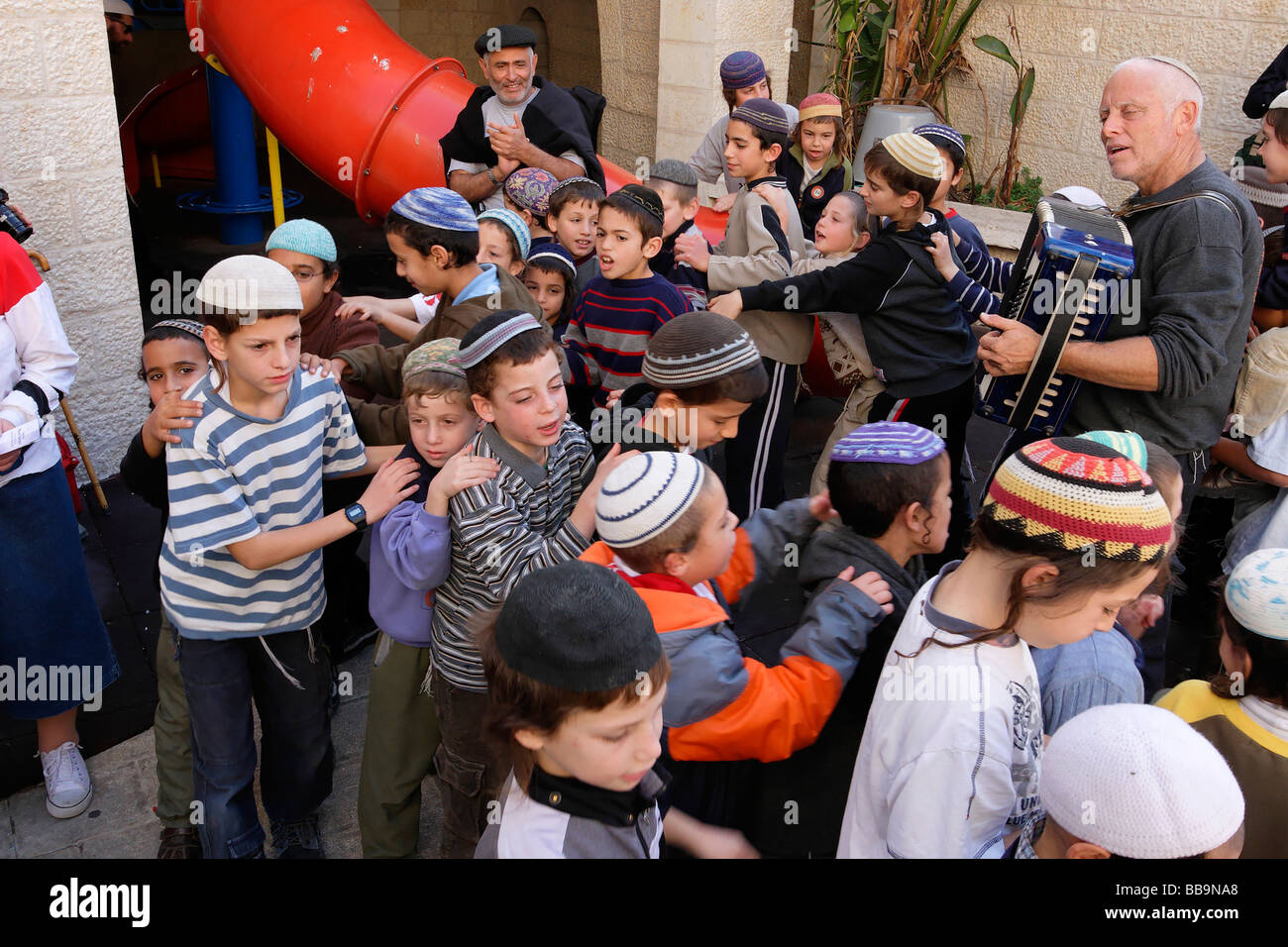 Judea Hebron Mountain Dancing at Beth Hadassah in Hebron Stock Photo ...