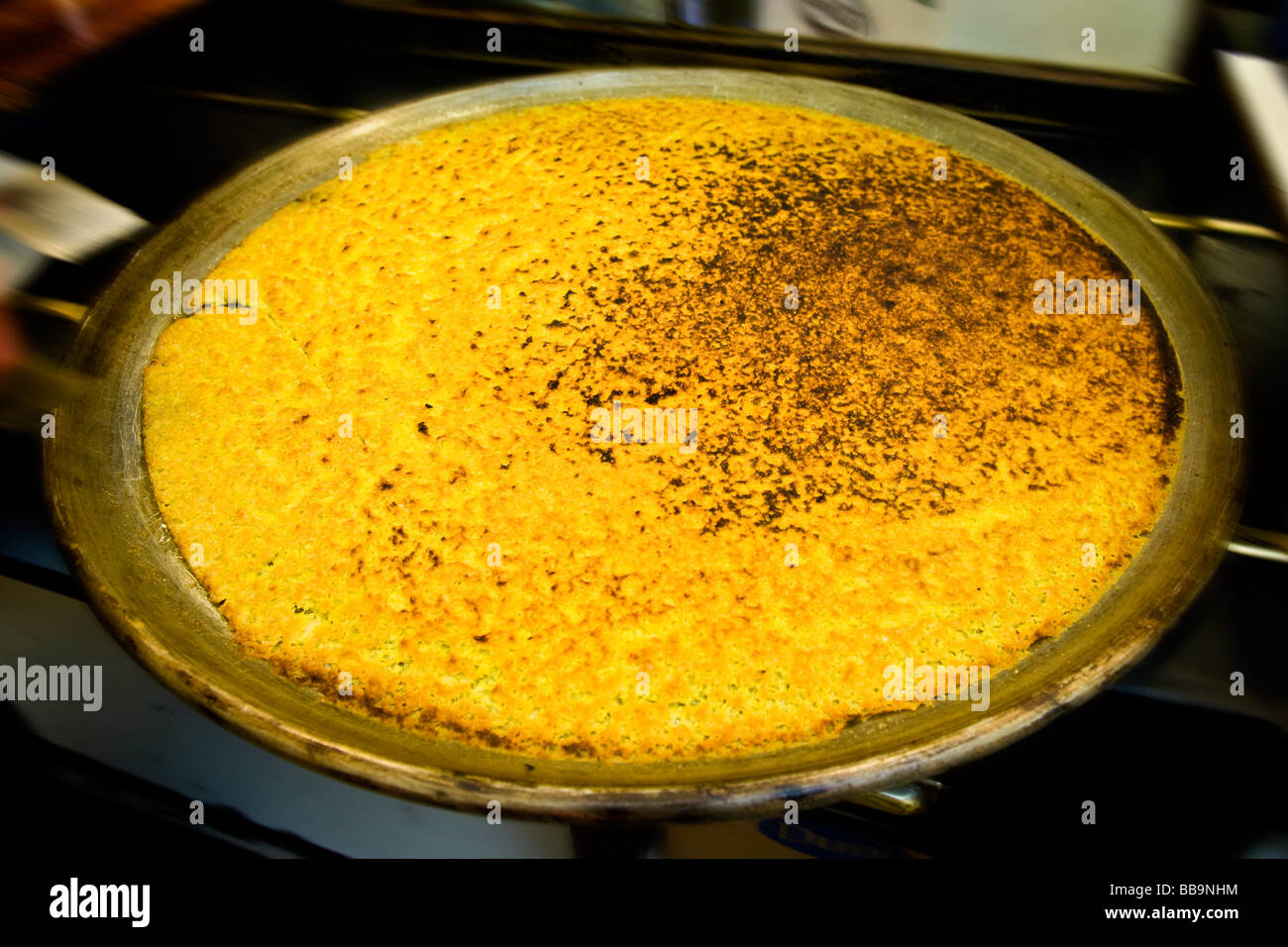 Sa Pesta traditional genoan tavern preparation of Farinata Genoa Italy ...