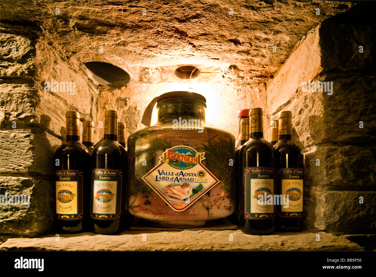 Lard of Arnad Province of Aosta Italy Stock Photo - Alamy