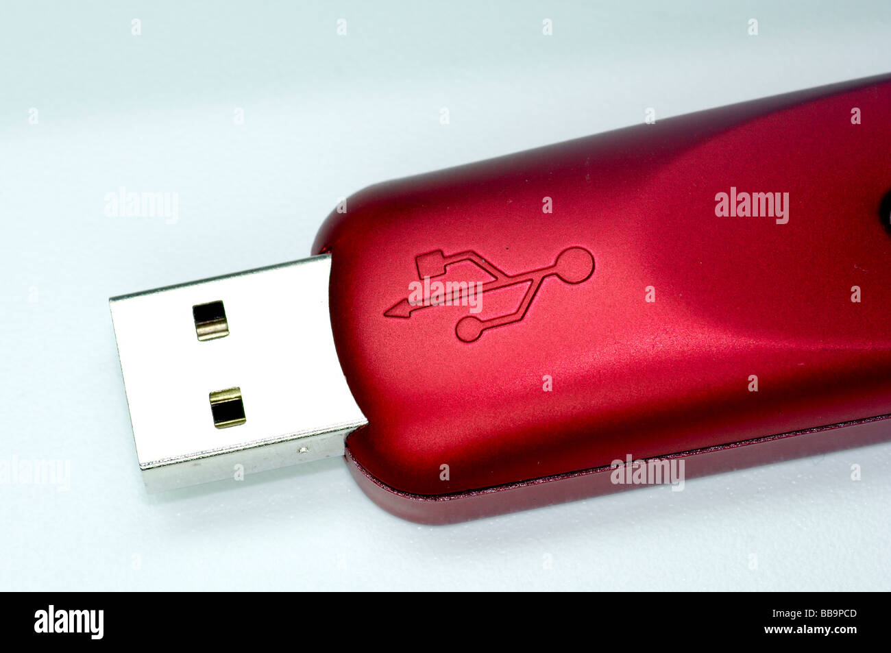 a red USB Stick close up Stock Photo - Alamy