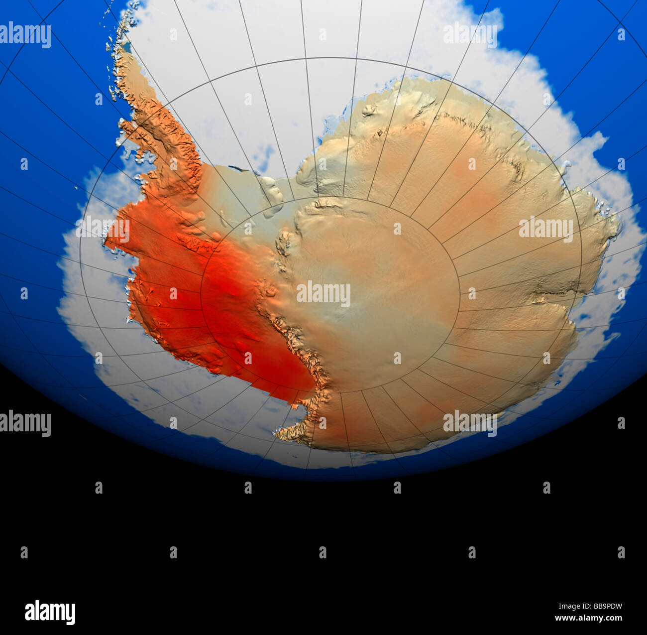 NASA satellite view of Antarctica Stock Photo - Alamy
