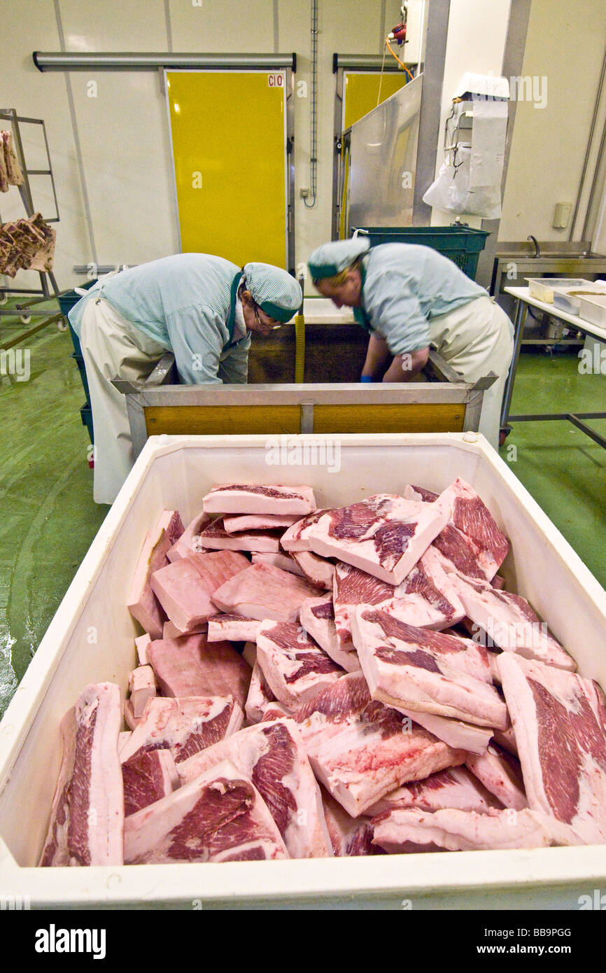 The processing of lard of Arnad Province of Aosta Italy Stock Photo - Alamy