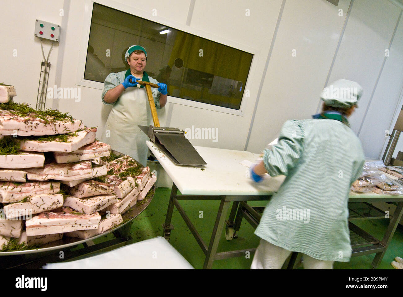 The processing of lard of Arnad Province of Aosta Italy Stock Photo - Alamy
