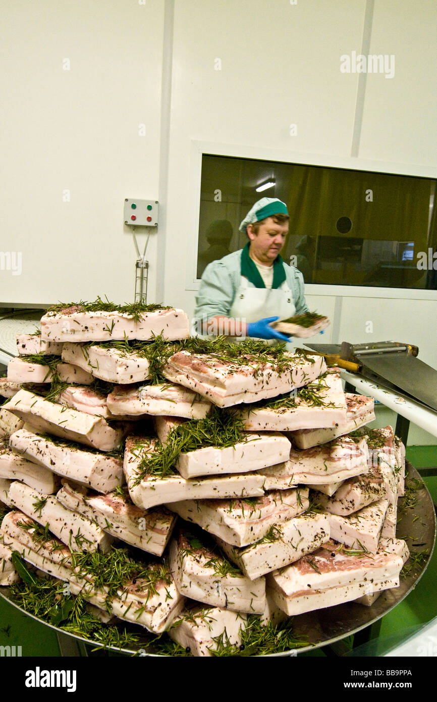 The processing of lard of Arnad Province of Aosta Italy Stock Photo - Alamy