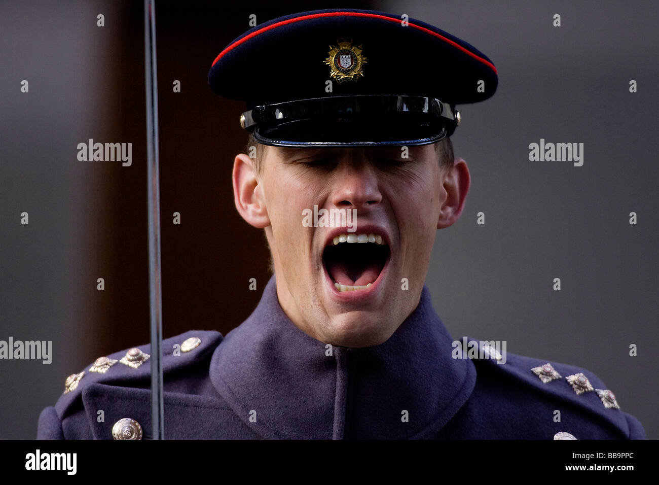 Service of Remembrance at the Cenotaph on Whitehall London a Guards ...