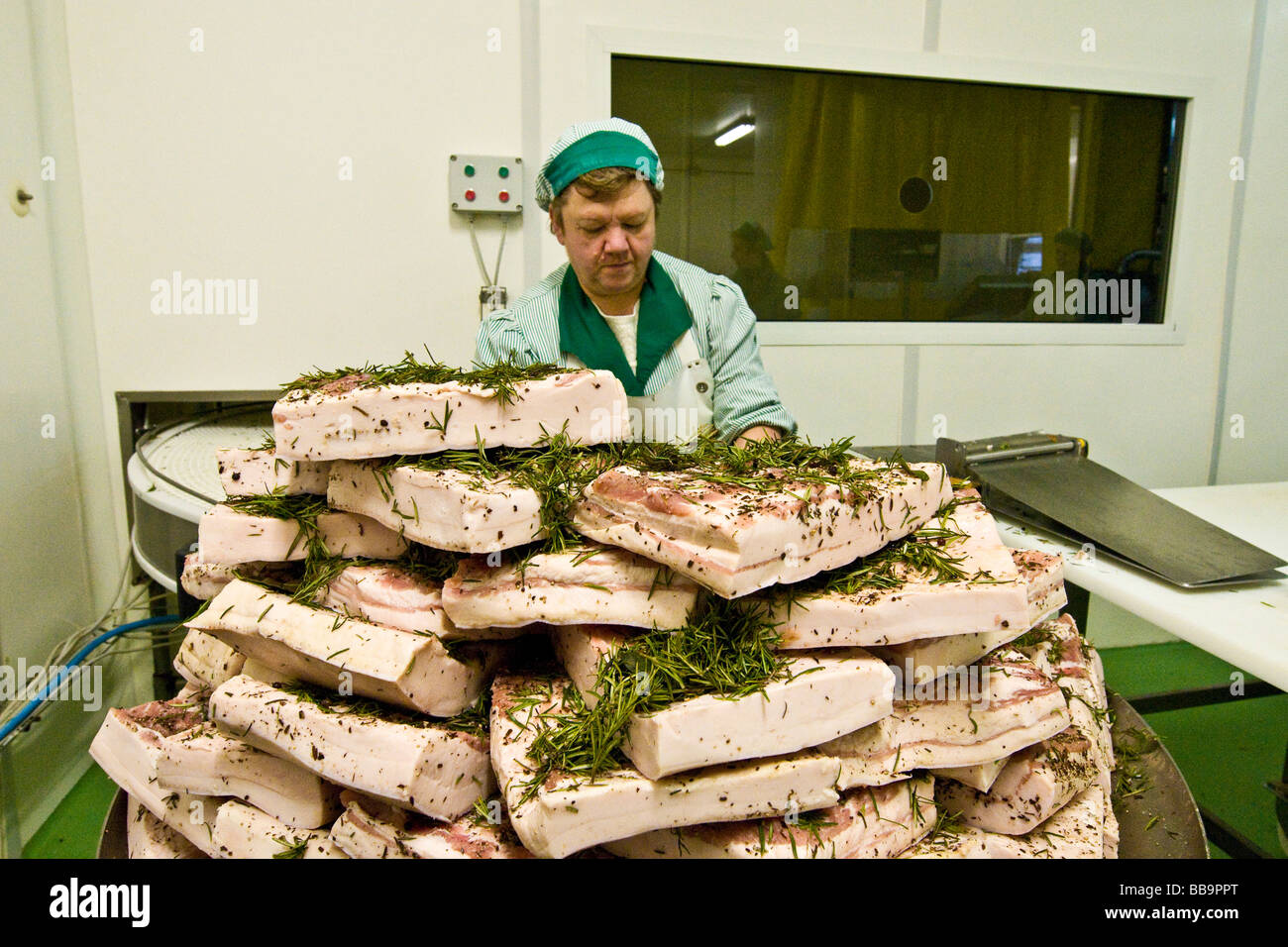 The processing of lard of Arnad Province of Aosta Italy Stock Photo - Alamy