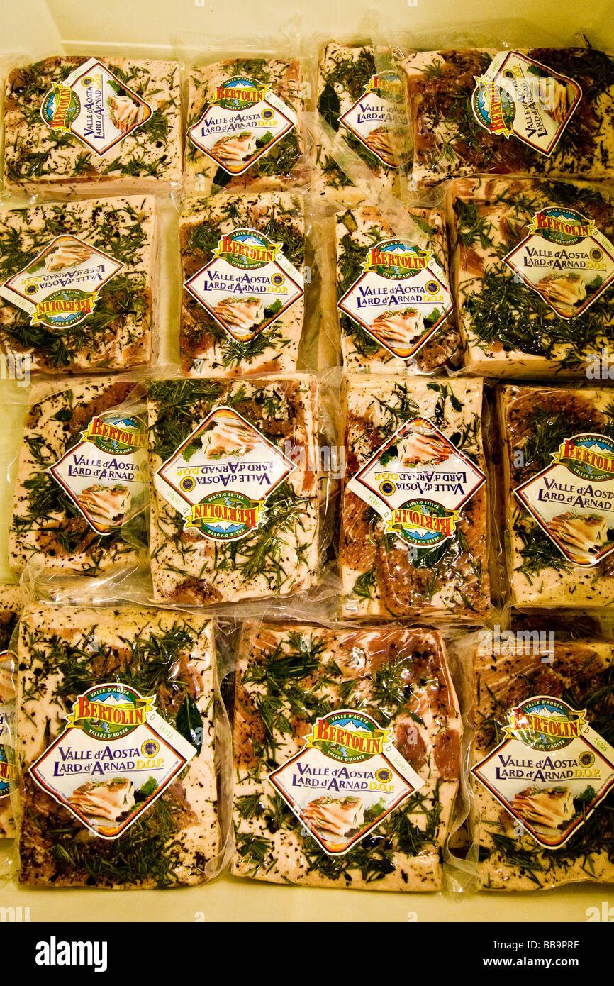 Lard of Arnad Province of Aosta Italy Stock Photo - Alamy