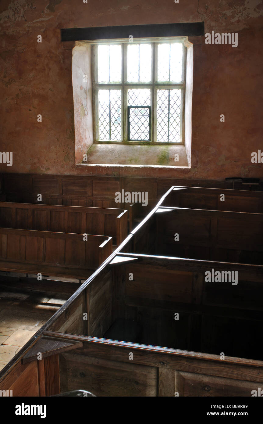 Box pews, St.Oswald`s Church, Widford, Oxfordshire, England, UK Stock ...