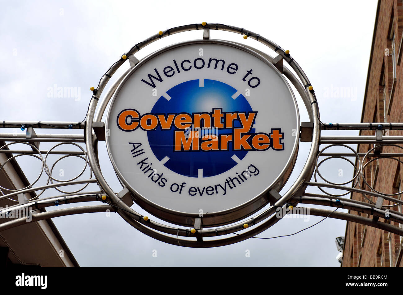 Welcome to Coventry Market sign, Coventry, West Midlands, England, UK ...