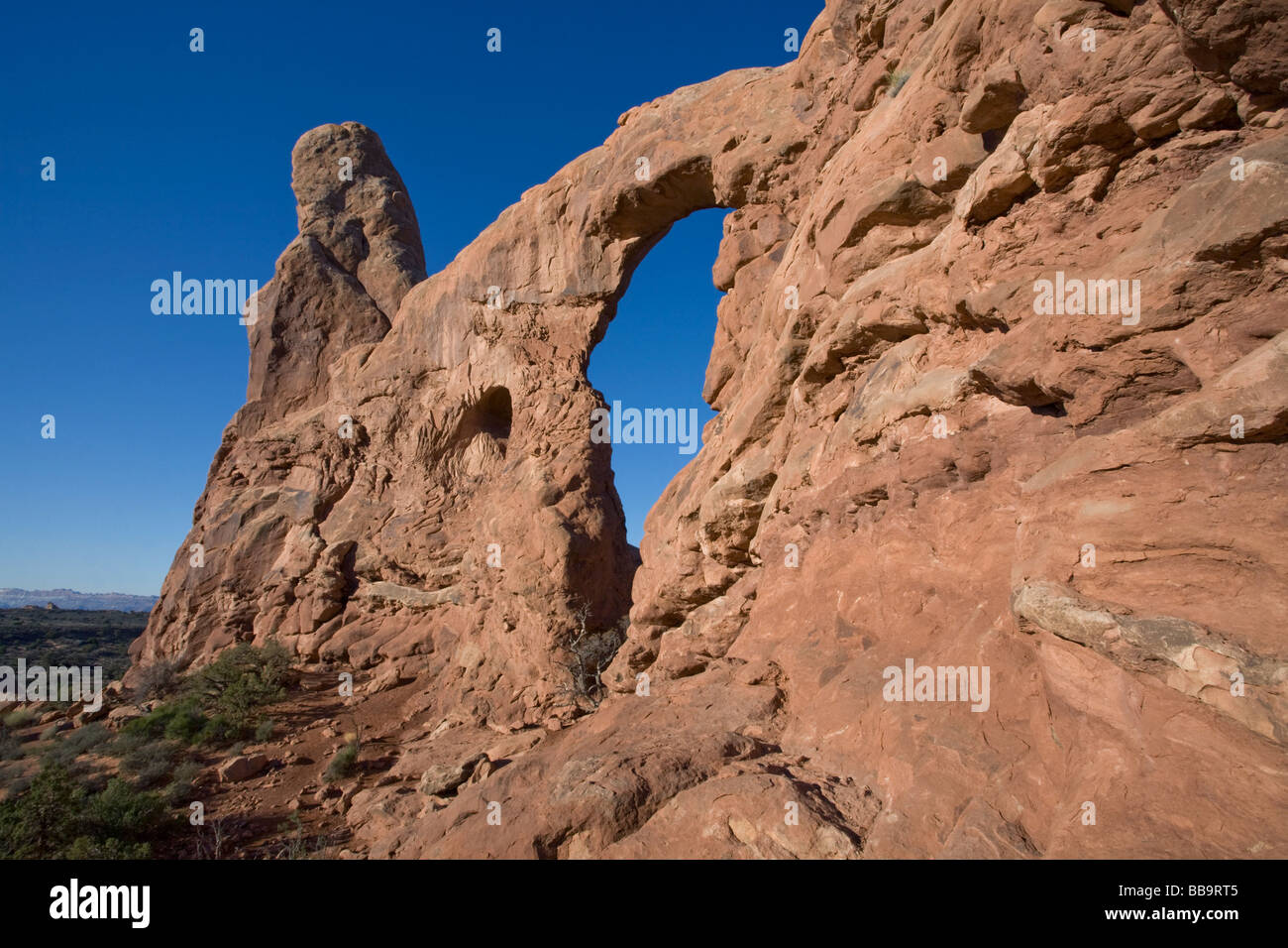 Turret Arch in the Windows section of Arches National Park Utah Stock ...