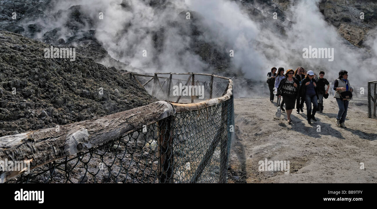 Pozzuoli Solfatara vulcano volcano cratere crater Napoli Campania Italy ...