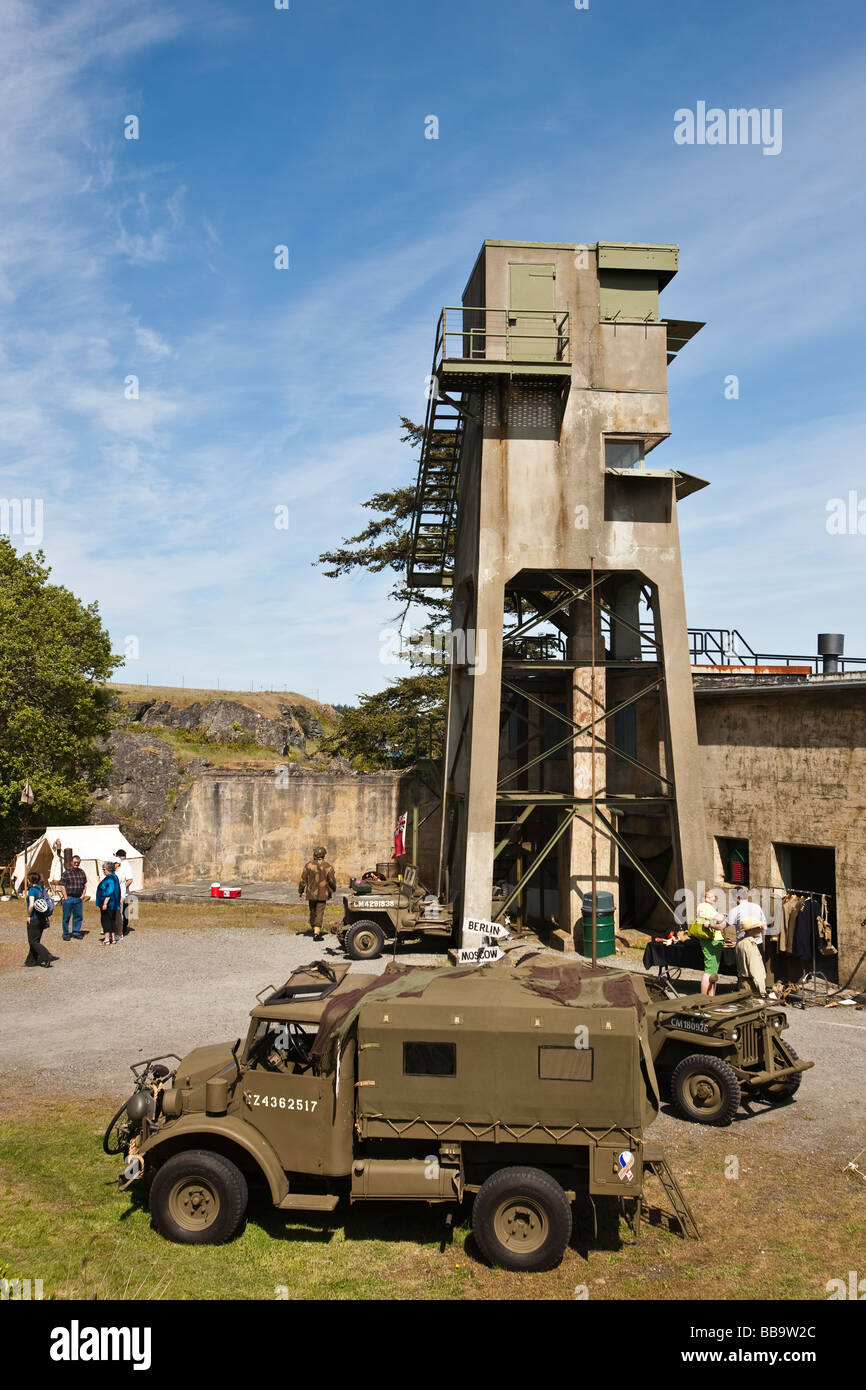Military demonstration at Fort Rodd Hill Victoria Day in Victoria BC ...